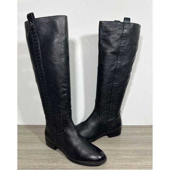 Sam Edelman | Shoes | New Sam Edelman Prina Black Leather Riding Boot ...